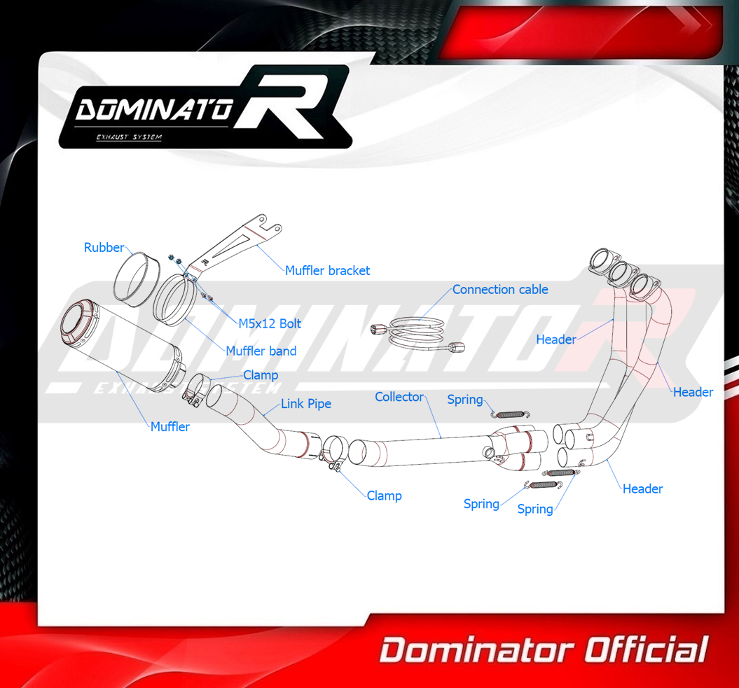 Yamaha MT 09 2021 - 2023 Full Exhaust System Collector Silencer GP ...