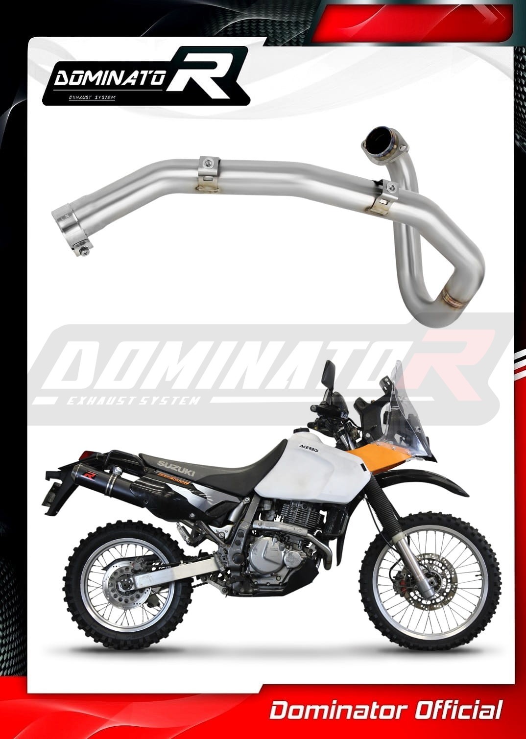 Suzuki DR 650 SE / S 1996 - 2024 Head Pipe Header Collector Exhaust ...