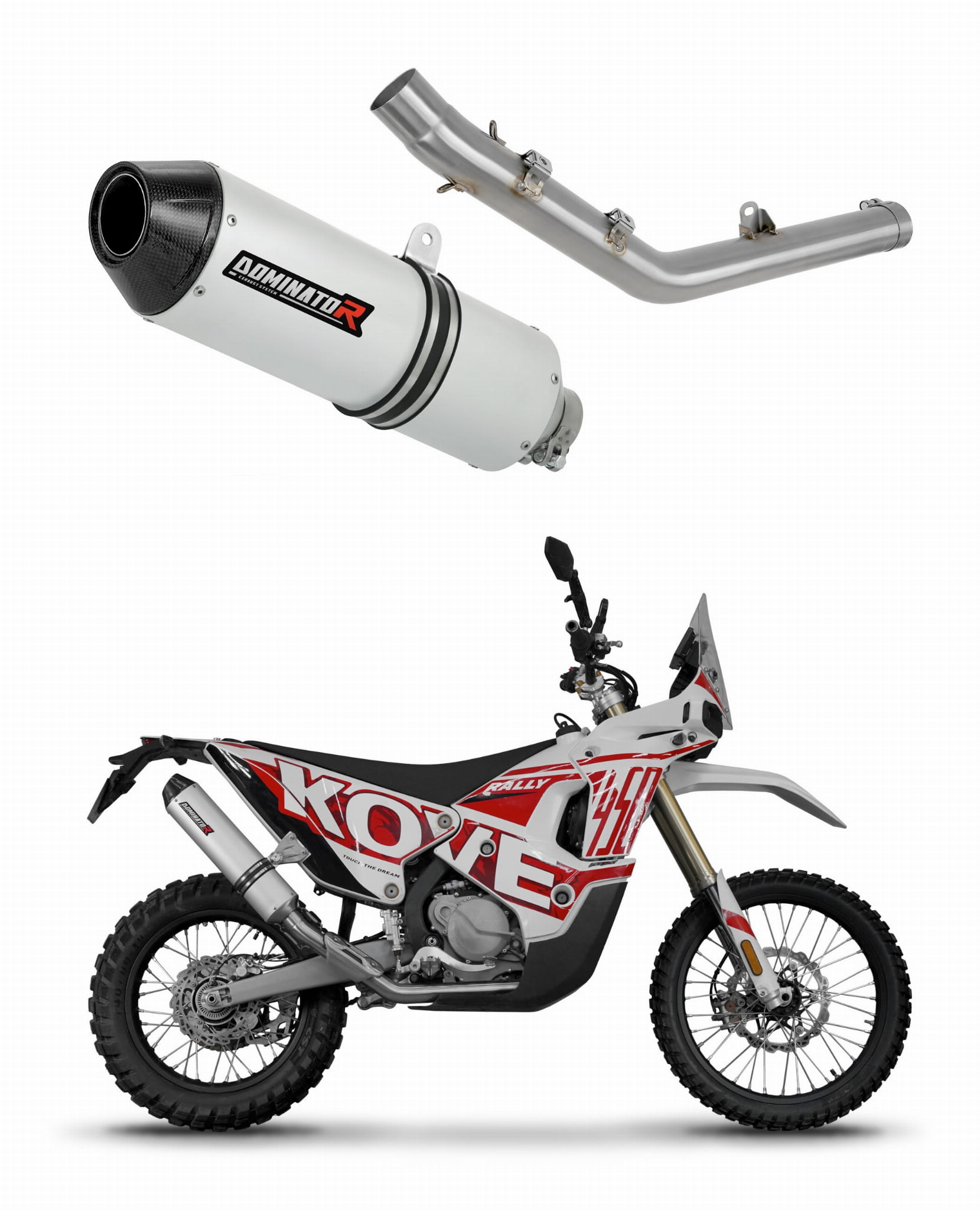 Kove 450 RALLY 2023 - 2025 Exhaust Silencer Muffler MX2 + dB killer ...