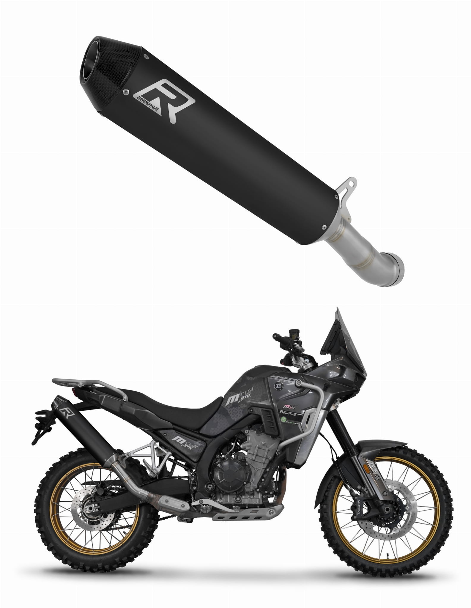 Kove 800 X Pro Adventure / Rally 2023 - 2025 Exhaust Silencer Muffler ...