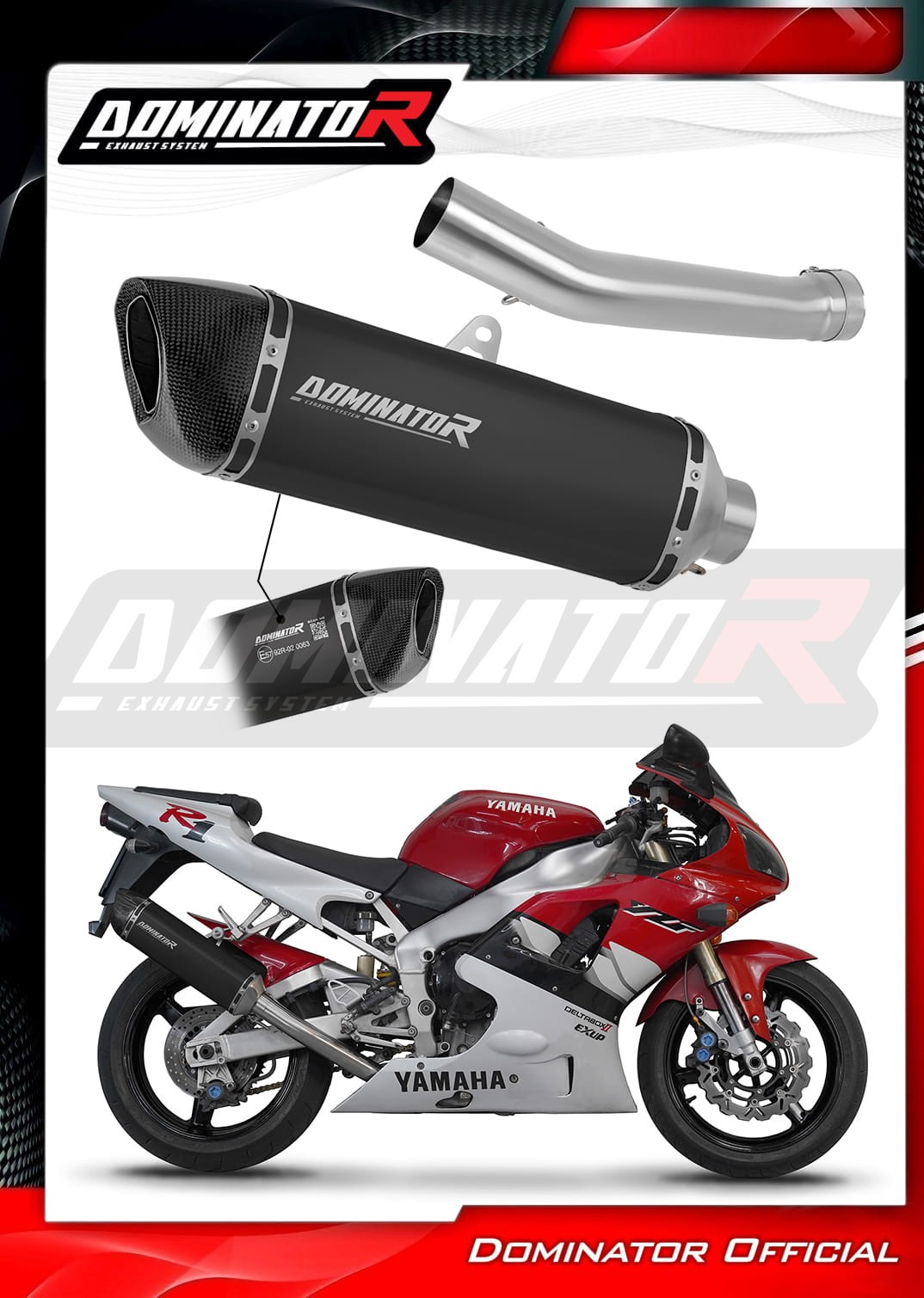 Yamaha YZF R1 1000 RN01 1998 - 1999 EU Approved Exhaust Silencer HP6 ...