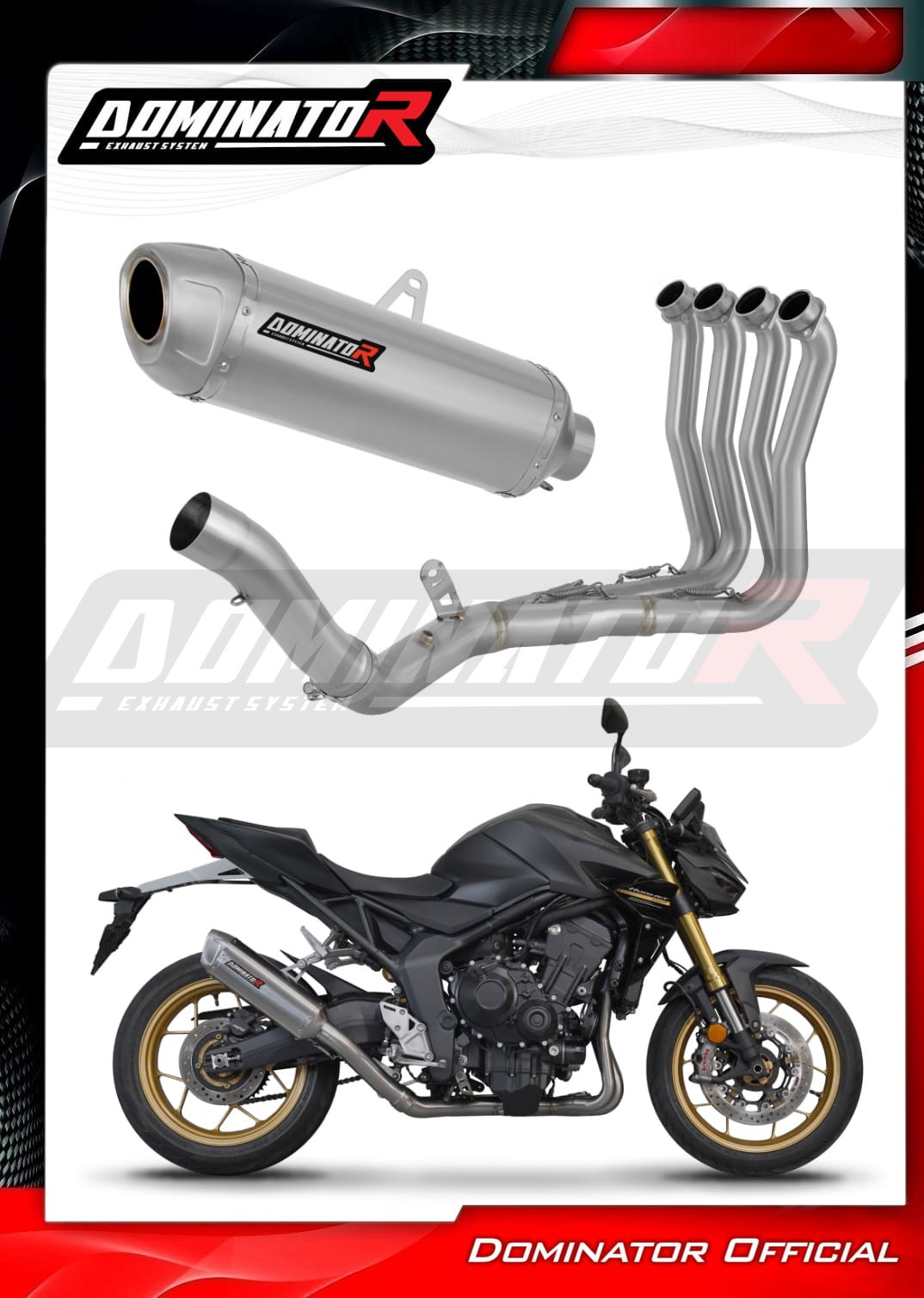Honda CB 1000 Hornet / SP 2025 Full Exhaust System Collector Silencer ...