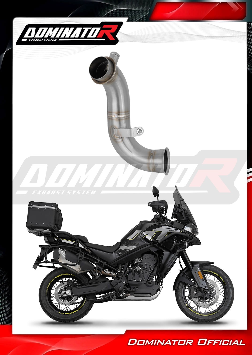 CF MOTO 800 MT 2024 - 2025 Euro 5+ Exhaust Cat Eliminator DECAT Exhaust ...