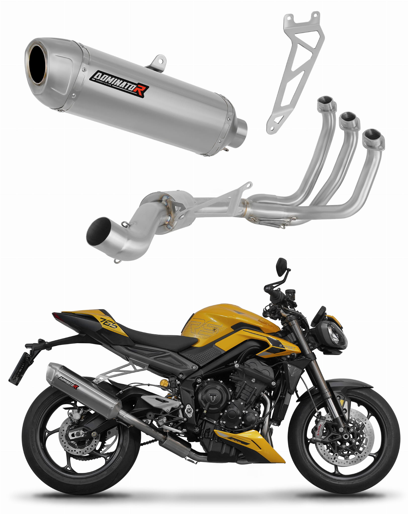 Triumph STREET TRIPLE 765 S / R / RS 2023 - 2024 Full Exhaust System ...